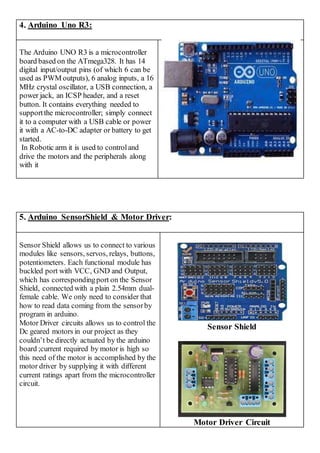 ROBOTIC ARM WITH VOICE CONTROLLED AND IMAGE PROCESSING (1) | PDF