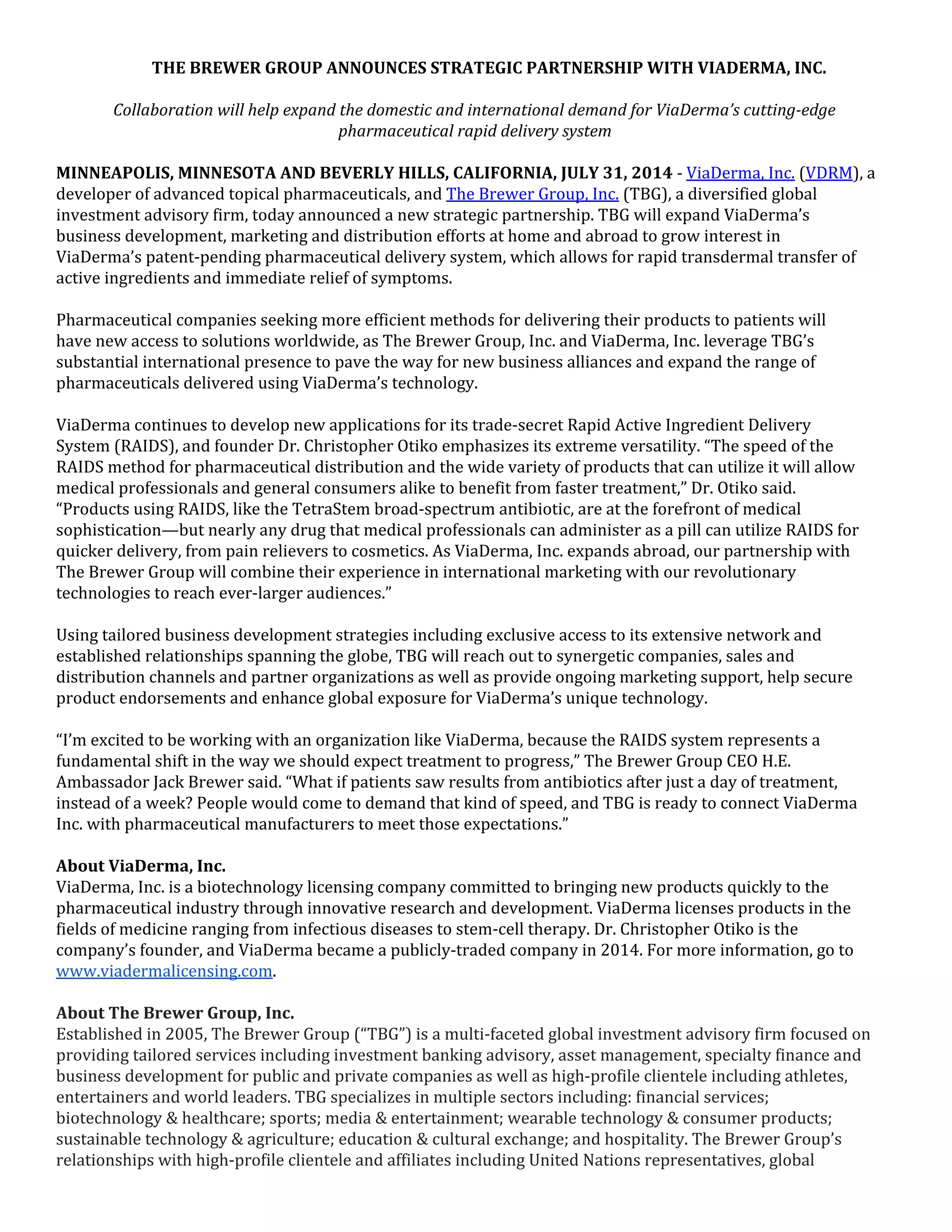 ViaDerma release | PDF