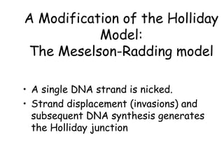 Models of recombination, Models of recombination | PPT