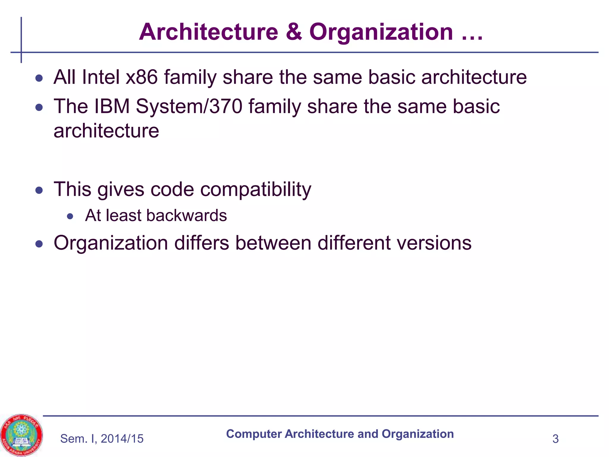 Computer_Architecture_O_ECEG-3163_01_Introduction (1) | PPT
