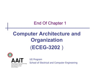 Computer_Architecture_O_ECEG-3163_01_Introduction (1) | PPTX