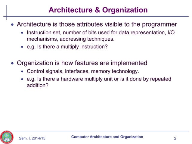 Computer_Architecture_O_ECEG-3163_01_Introduction (1) | PPTX