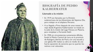 Historia de la Pedro Armijo Iglesia Adventista en el Perú | PDF