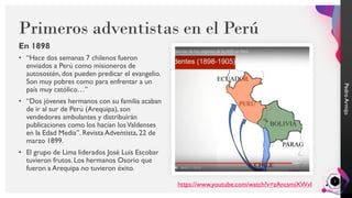 Historia de la Pedro Armijo Iglesia Adventista en el Perú | PDF
