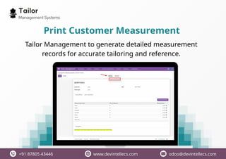 Comprehensive Tailor Management System in Odoo for Efficient Order | PPTX