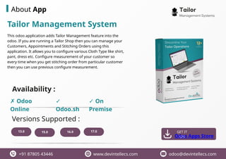 Comprehensive Tailor Management System in Odoo for Efficient Order | PPTX