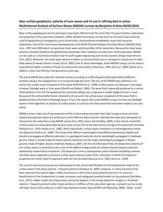 MASW_Love_Waves | PDF