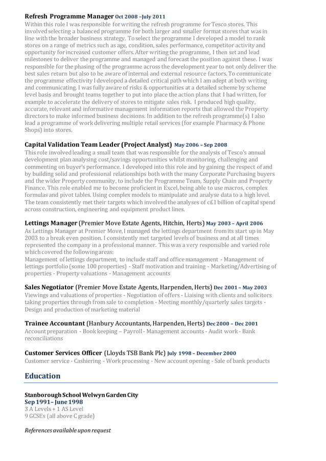 Rob Brimley CV Jan 2014 | PDF