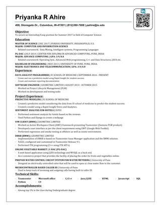 Resume(Data Science) | PDF