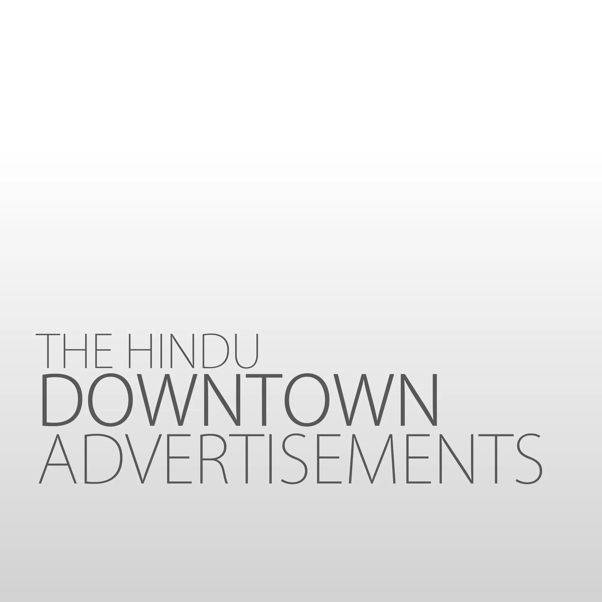 Hindu Downtown Advertisements | PDF