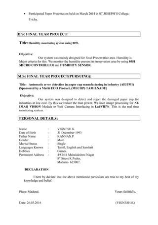 VIGNESH | DOC | Computing | Technology & Computing