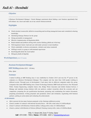 FADI AL SHOUBAKI RESUME - UPDATE | DOCX