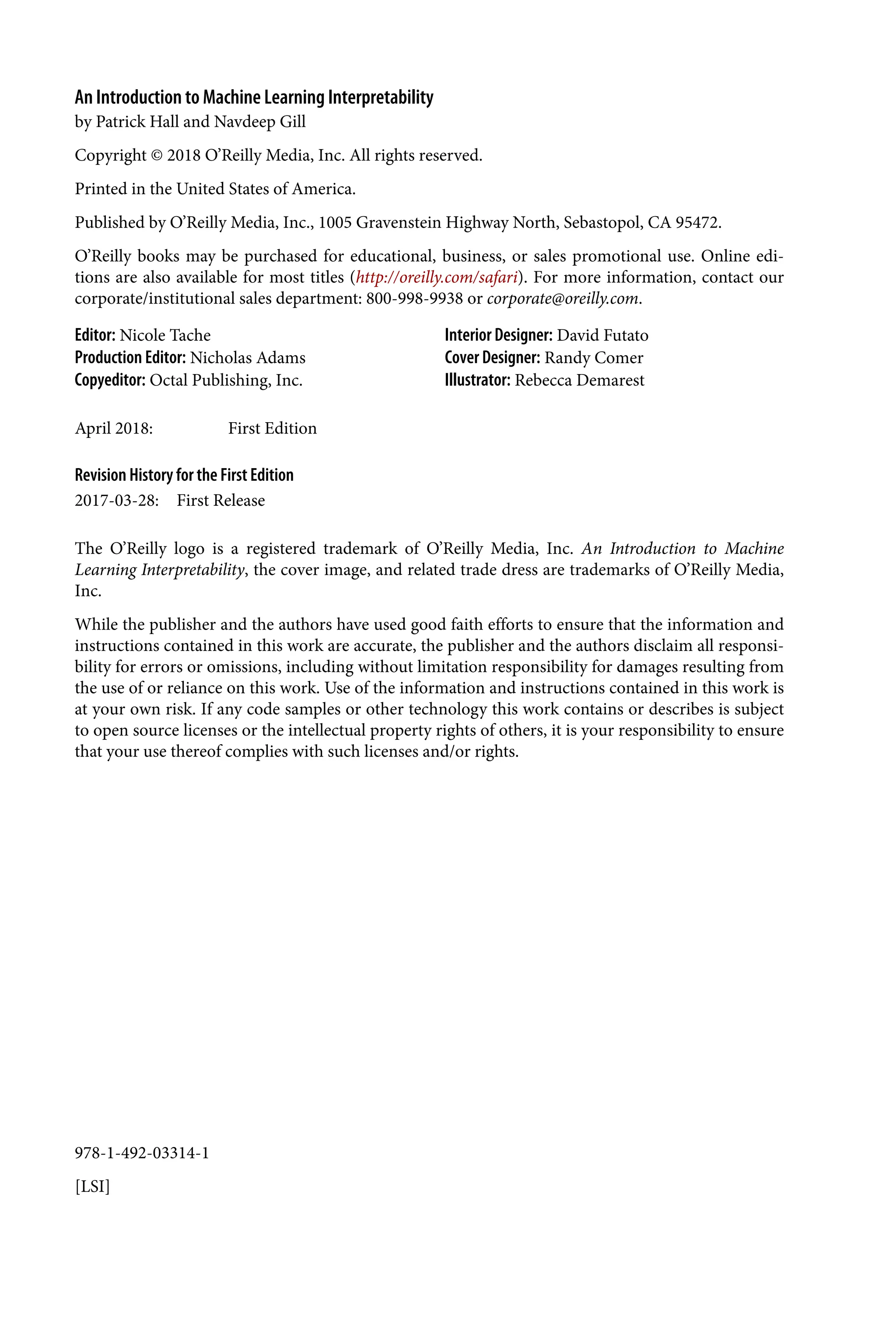 An Introduction to Machine Learning Interpretability 1st Edition Patrick Hall And Navdeep Gill | PDF