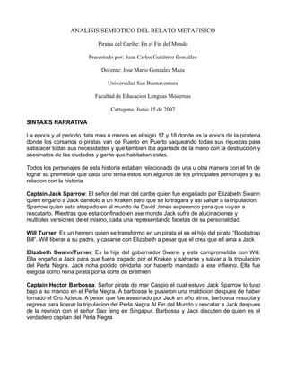 piratas del caribe 1 | DOC