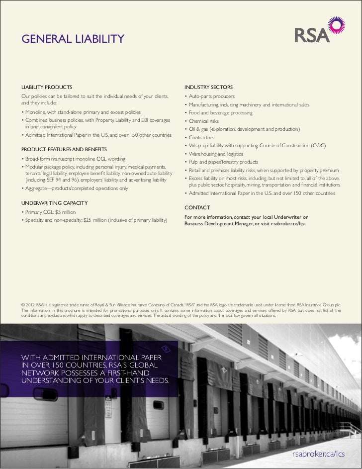 RSA General Liability