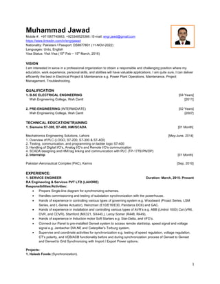 Muhammad Jawad(Resume) | DOC