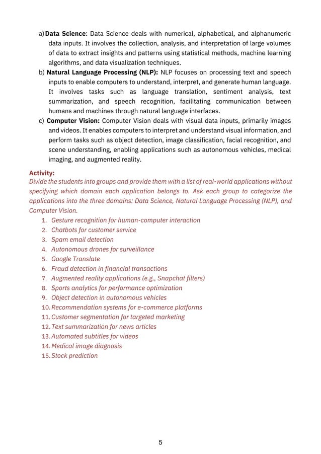 Ai Student Handbookxi For Class Xi Cbses Pdf