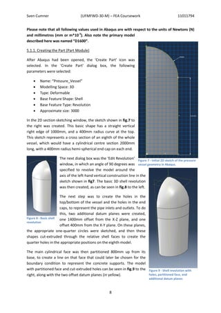FEA Coursework Report (Sven Cumner 11011794) | PDF