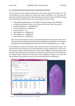 FEA Coursework Report (Sven Cumner 11011794) | PDF