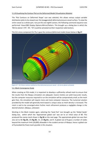 FEA Coursework Report (Sven Cumner 11011794) | PDF