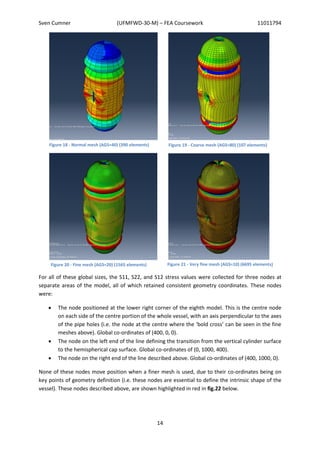 FEA Coursework Report (Sven Cumner 11011794) | PDF