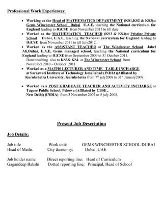 gagandeep kaur cv | PDF