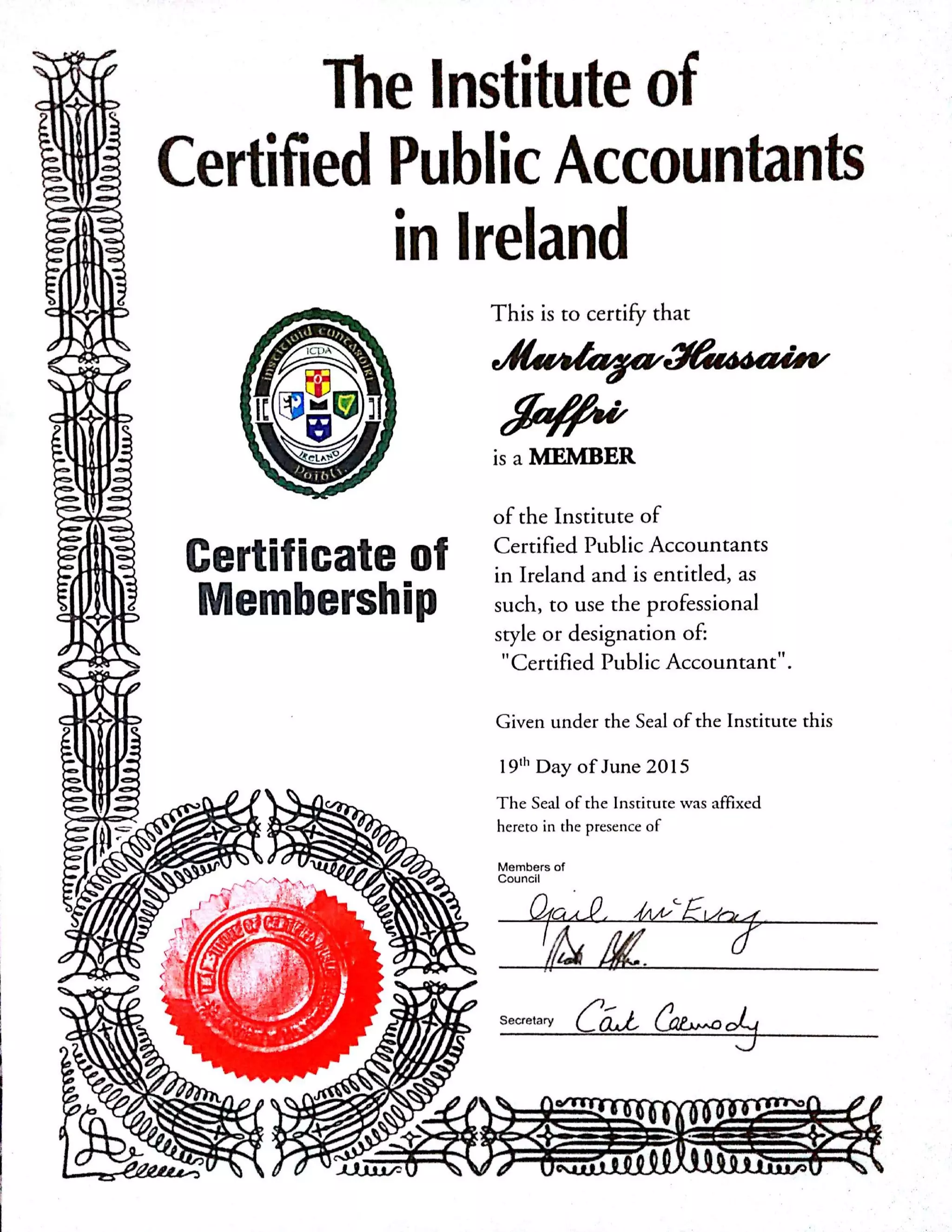 CPA Membership Certificate | PDF
