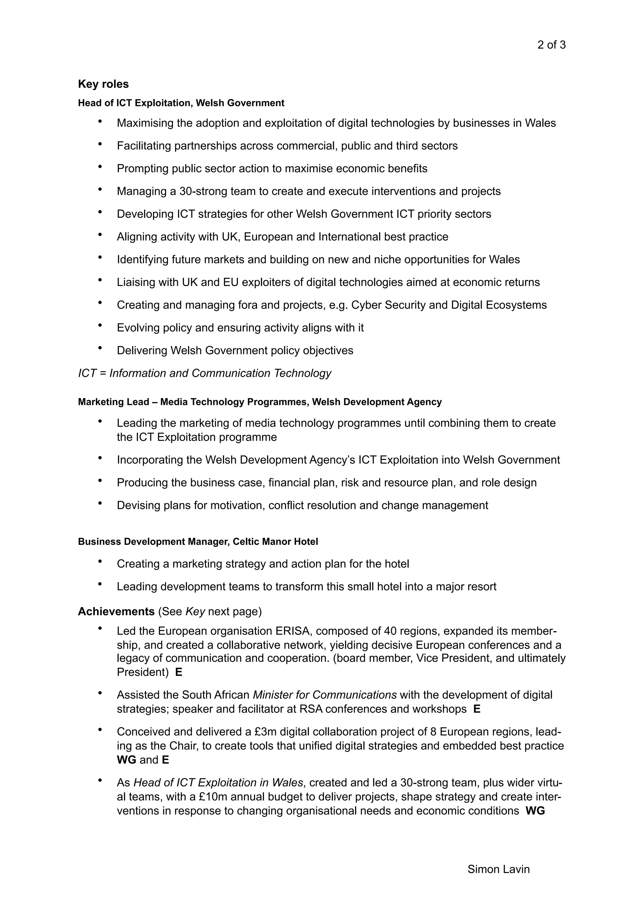 Simon Lavin CV Feb 7th | PDF