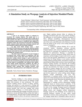 A Simulation Study on Warpage Analysis of Injection Moulded Plastic ...