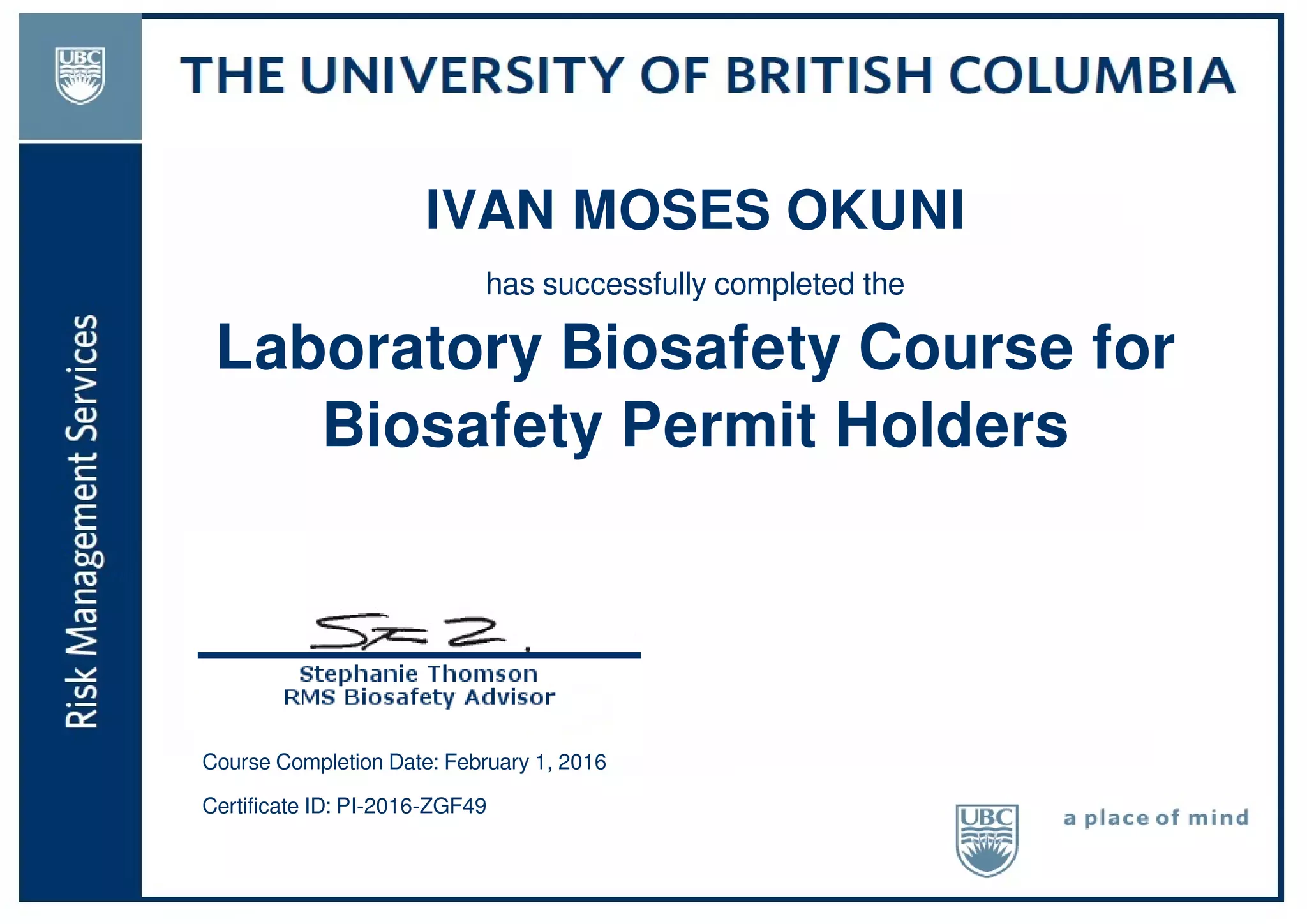Laboratory Biosafety Course for Biosafety Permit Holders | PDF