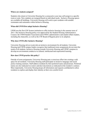 Inclusive Housing | PDF