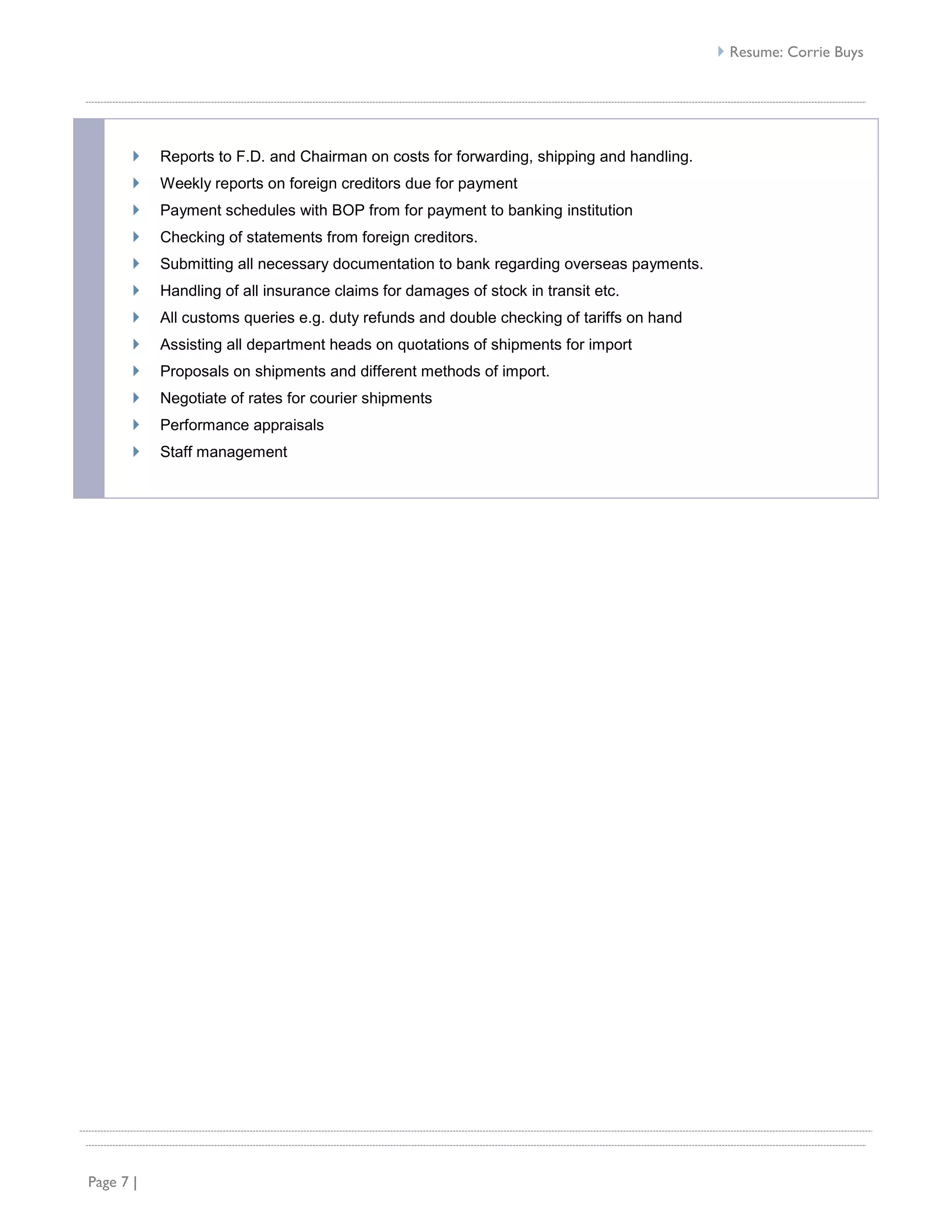 Corrie Buys - CV | PDF