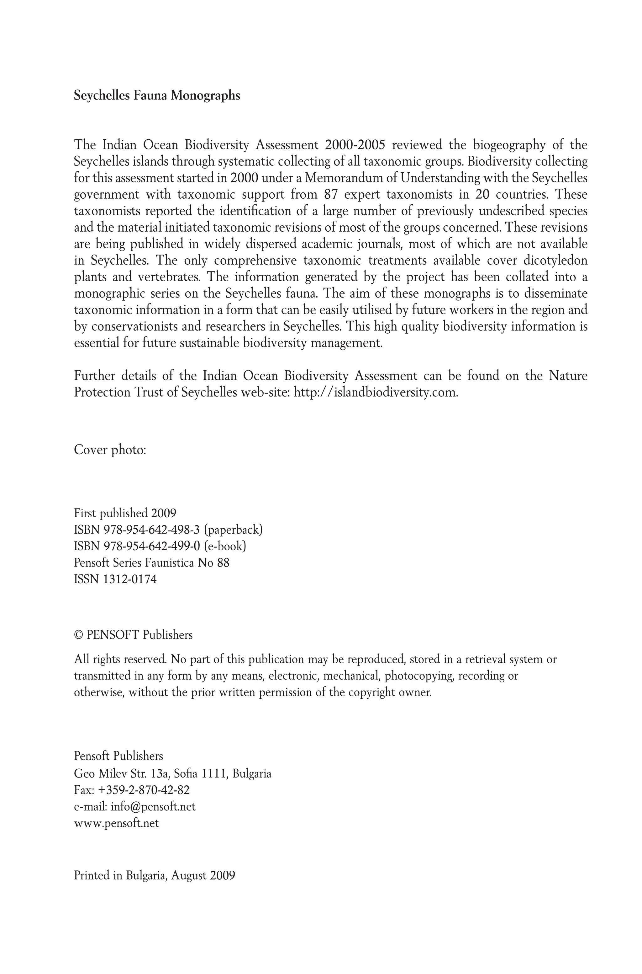 Coleoptera Of The Seychelles Islands Faunistica Ill Justin Gerlach | PDF