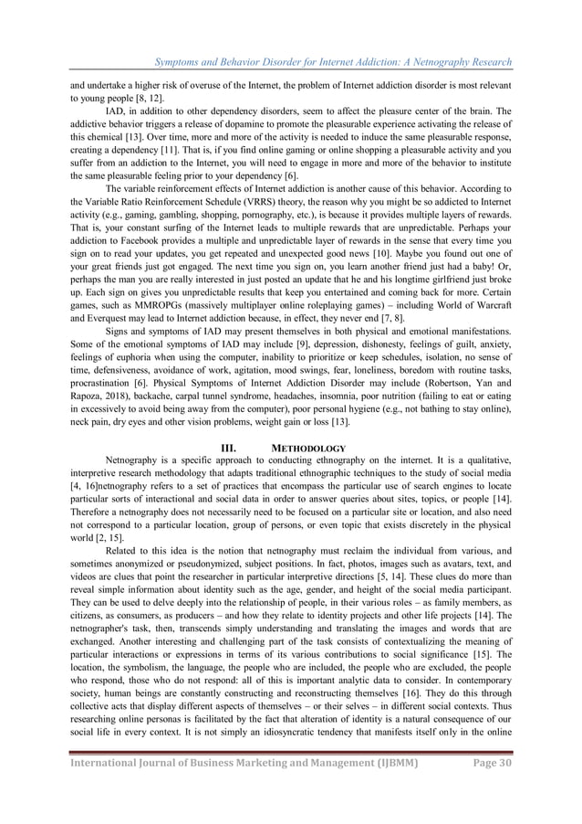 Symptoms and Behavior Disorder for Internet Addiction: A Netnography Research | PDF