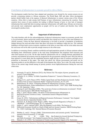 Contribution of Infrastructure to Economic Growth in Africa | PDF