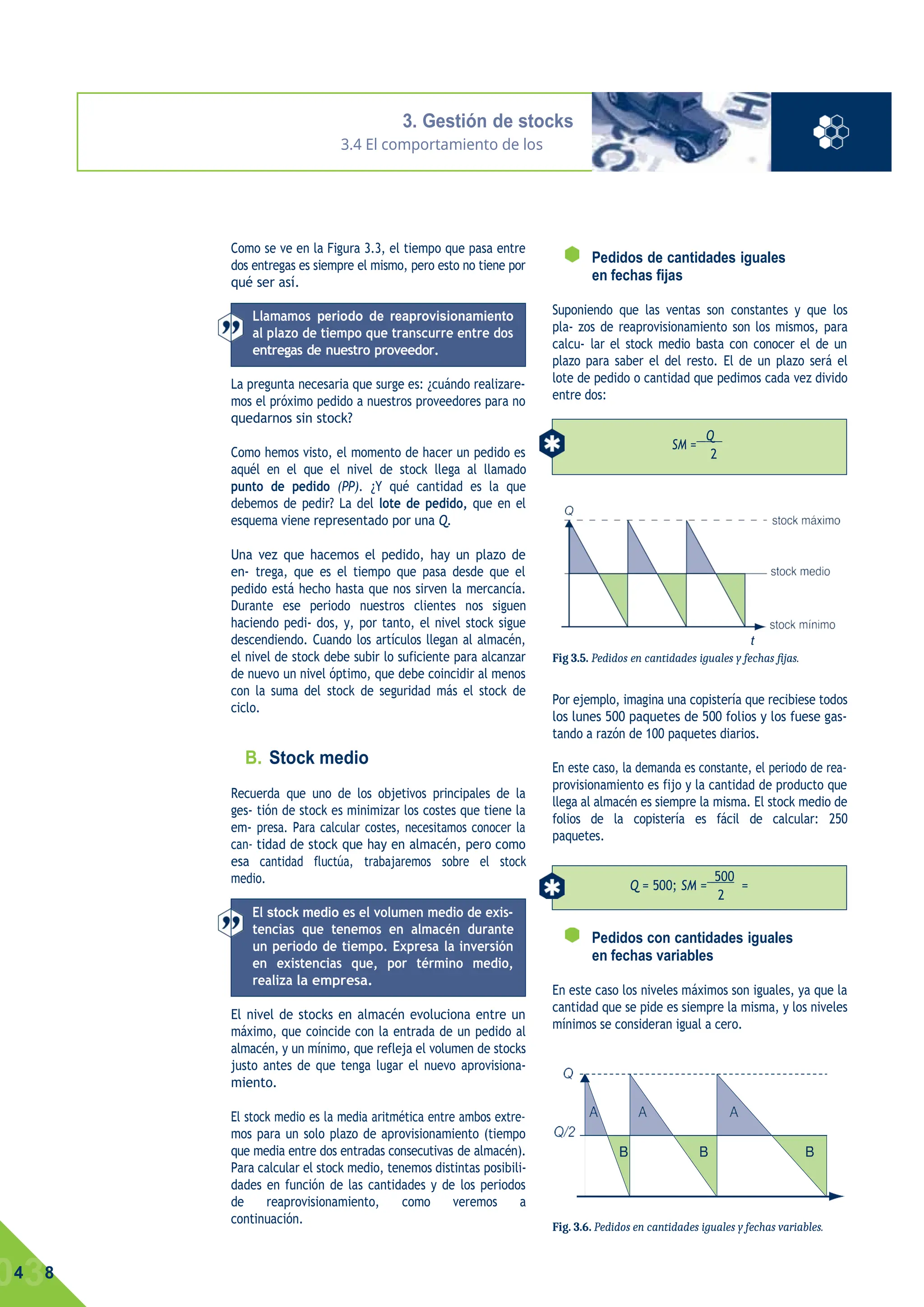 Stock operación de almacenaje, tipos de stock, costes | DOCX