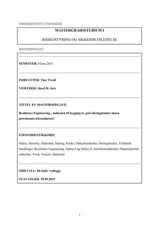 Masteroppgave Tine Vivoll | PDF