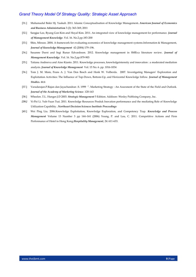 Grand Theory Model Of Strategy Quality: Strategic Asset Approach | PDF