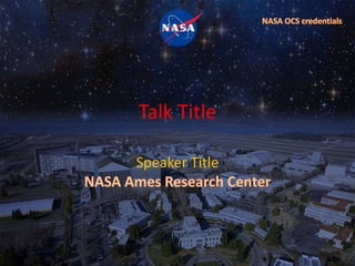 Talk Title SSDC template | PPTX