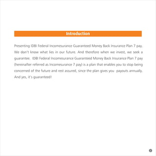 IDBI Federal Incomsurance 7 Pay Brochure | PDF