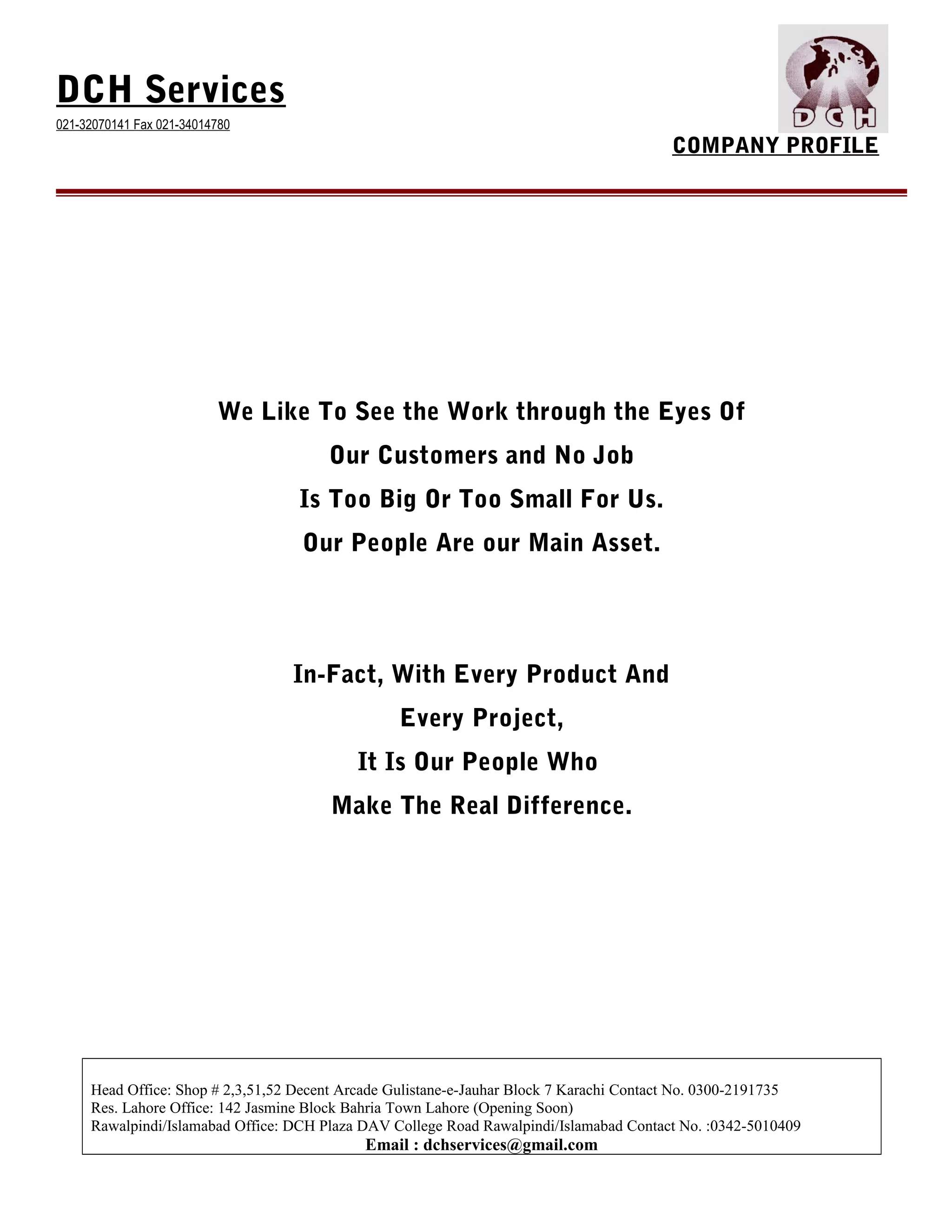 DCH Services Company Profile-Nw | DOC