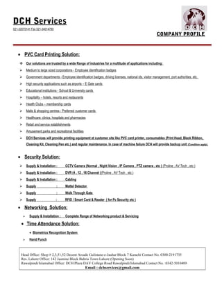 DCH Services Company Profile-Nw | DOC