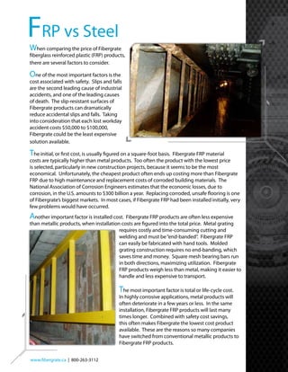 FRP vs Steel - A Look At The Benefits of FRP | PDF
