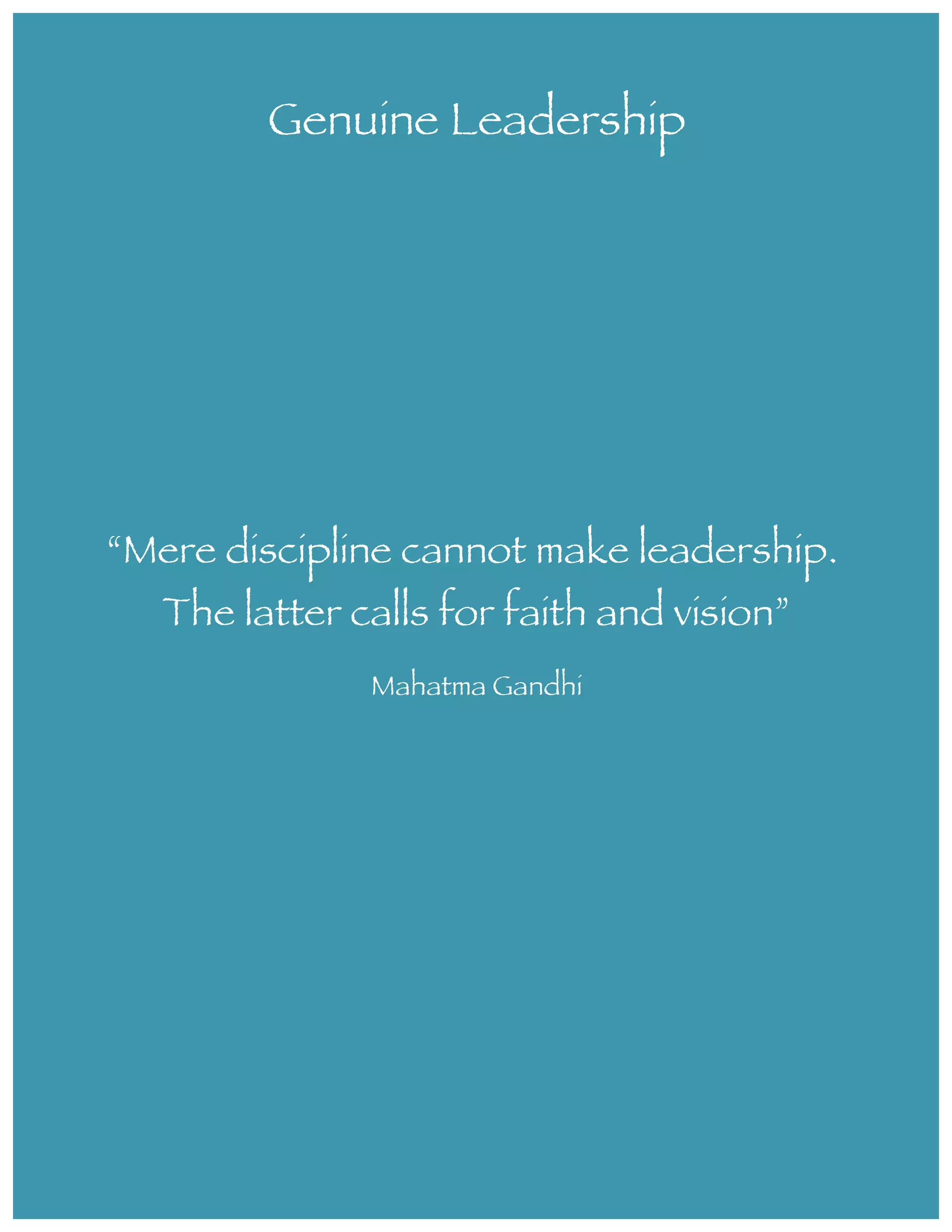 Genuine Leadership | PDF