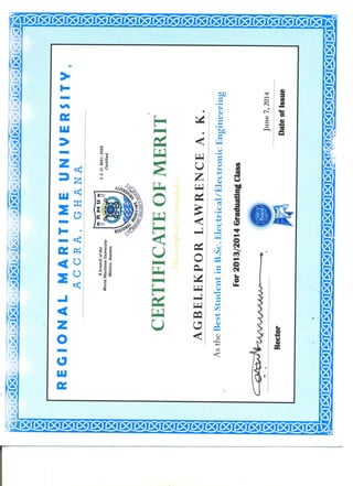 CERTIFICATE OF MERIT -BEST STUDENT | PDF
