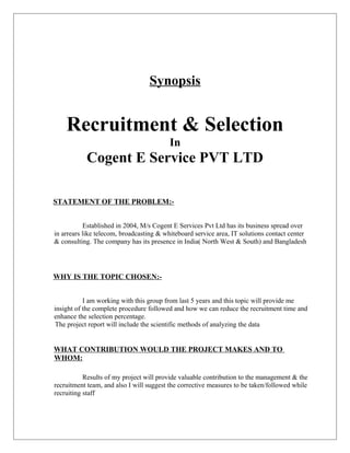 Final Project Synopsis MBA | DOC