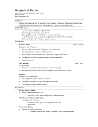 Ben Kervin Resume hd | PDF