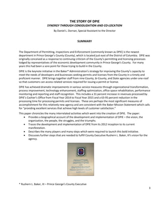 The Story of DPIE - Final | PDF