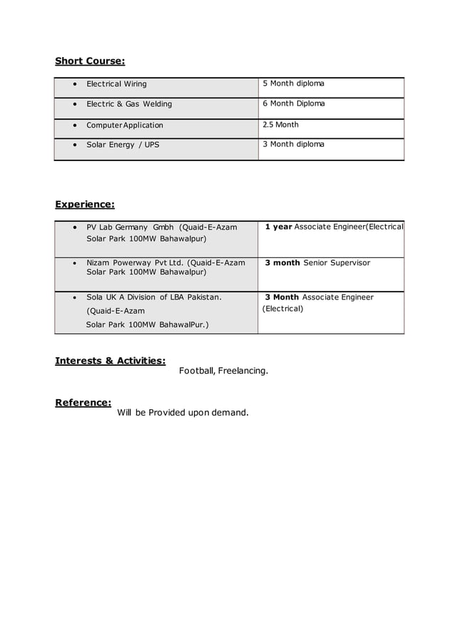 CV Ameer Hamza | DOCX