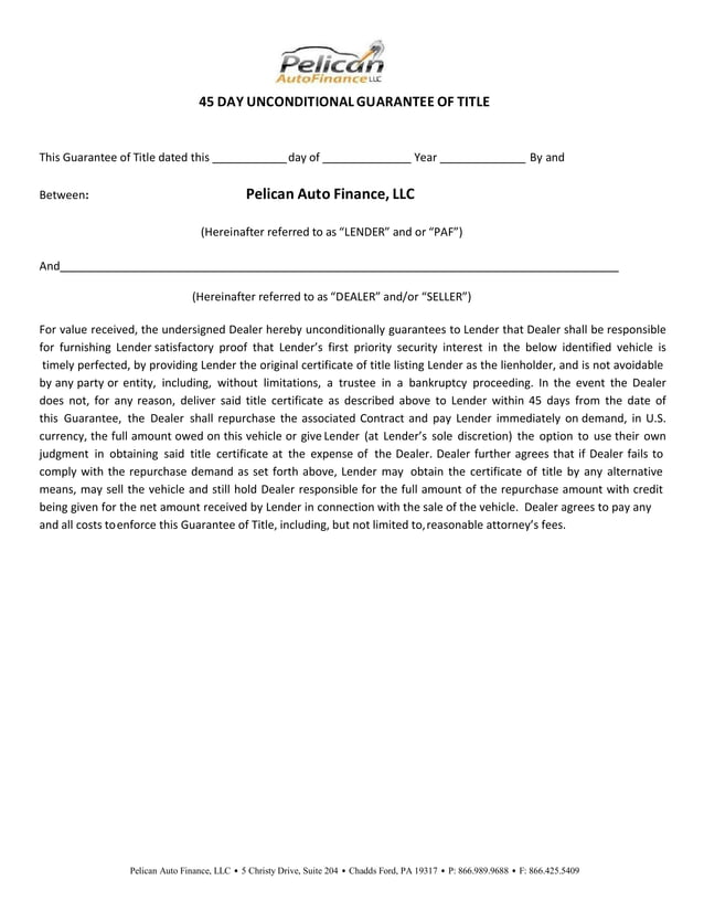 Dealer Funding Checklist - Fillable v12-28-15 | PDF
